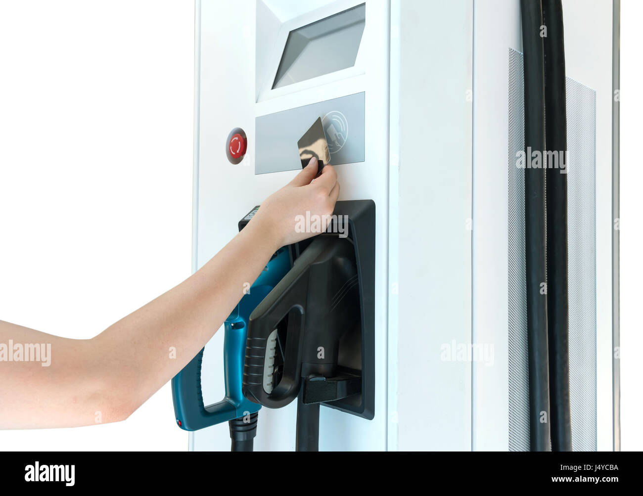 Hand holding calltime refill card or pre-paid card to refill money of ...