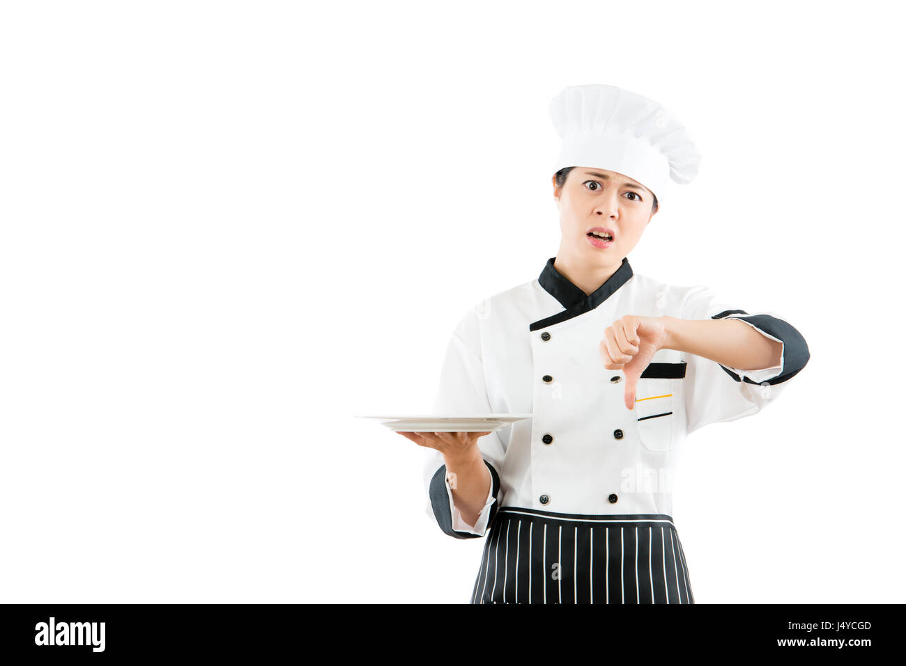 Angry female cook uniform Cut Out Stock Images & Pictures - Alamy