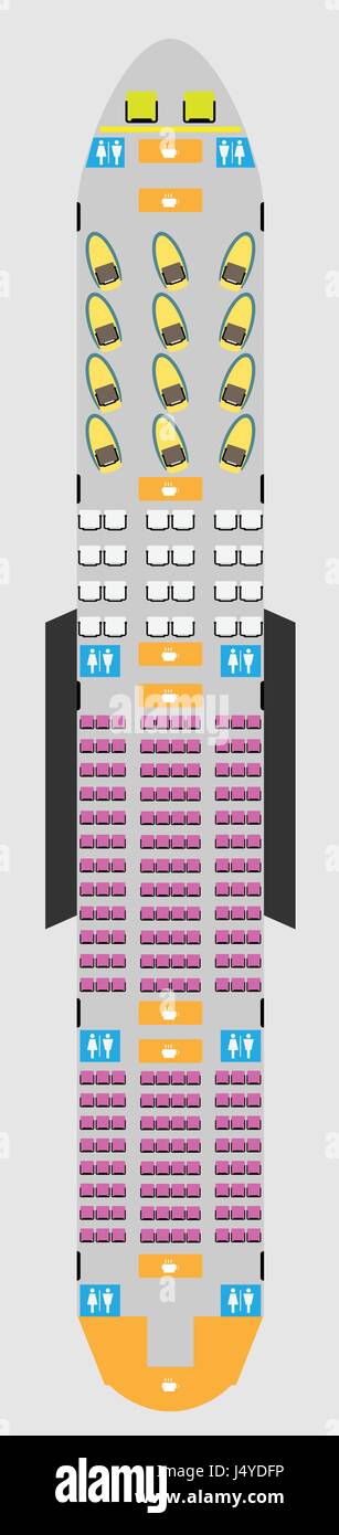 Airplane seat map Stock Vector Image & Art - Alamy