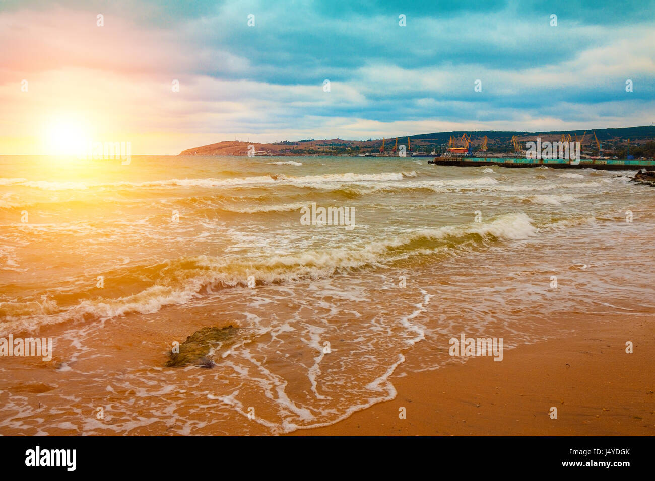 Early morning, sunrise over the sea Stock Photo - Alamy