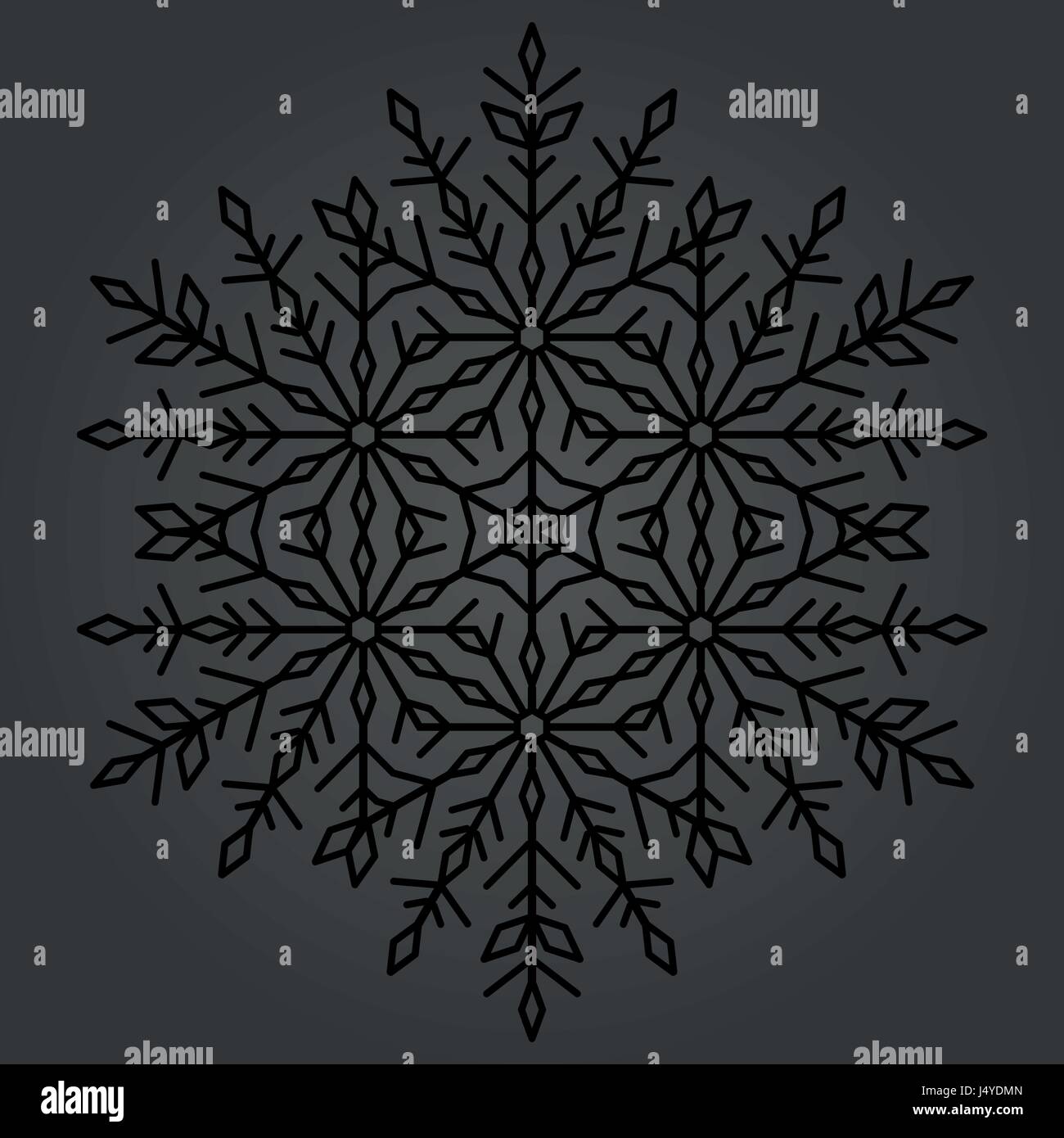 Pretty Vector Round Snowflake Stock Vector Image & Art - Alamy