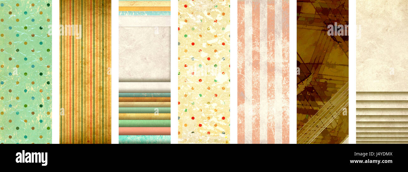 Collection banners with old paper texture and vintage patterns Stock ...