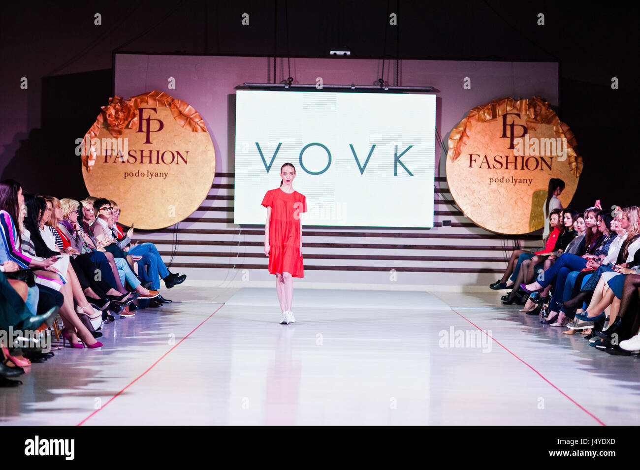 Ternopil, Ukraine - May 12, 2017: Fashion models wearing clothes ...