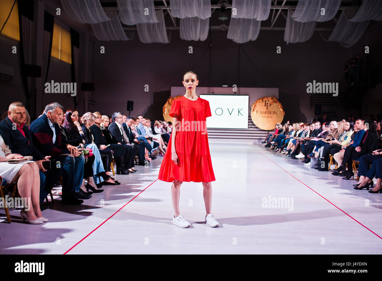 Ternopil, Ukraine - May 12, 2017: Fashion models wearing clothes ...