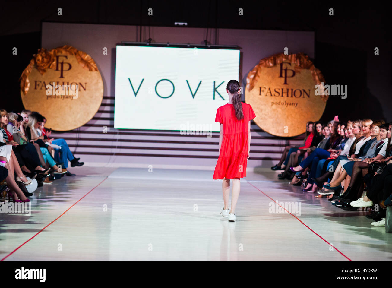 Ternopil, Ukraine - May 12, 2017: Fashion models wearing clothes ...
