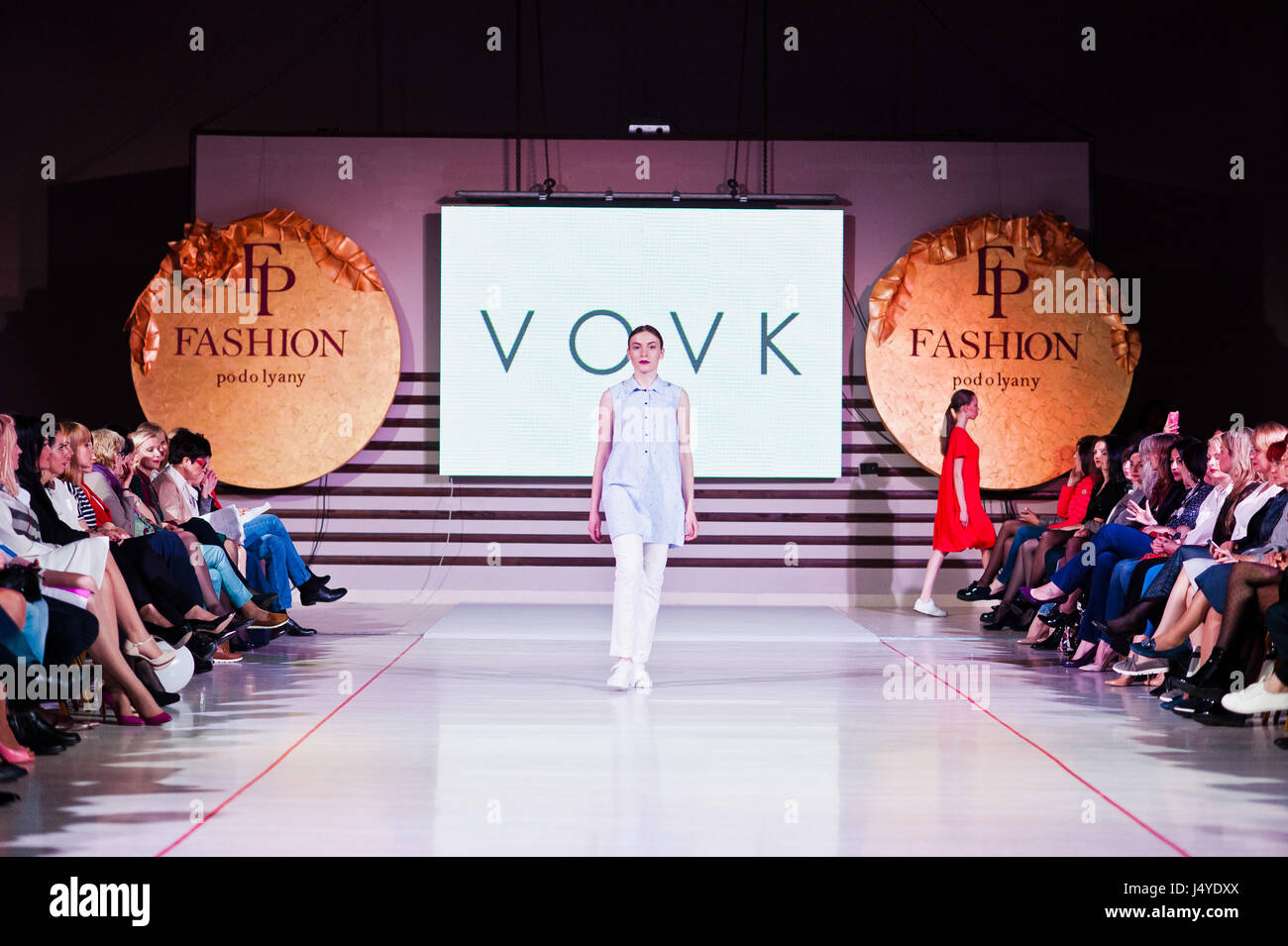 Ternopil, Ukraine - May 12, 2017: Fashion models wearing clothes ...