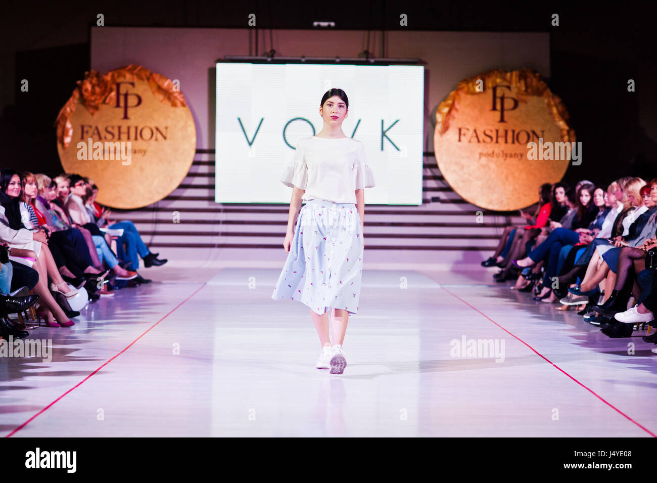 Ternopil, Ukraine - May 12, 2017: Fashion models wearing clothes ...