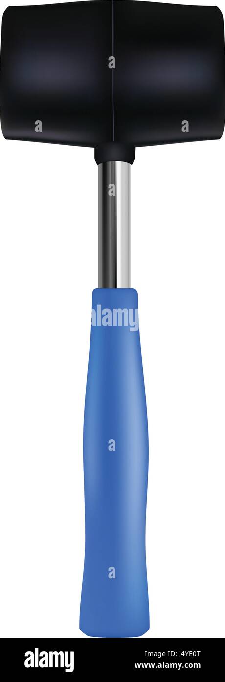 Sledge hammer tool with plastic handle isolated on white Stock Vector ...