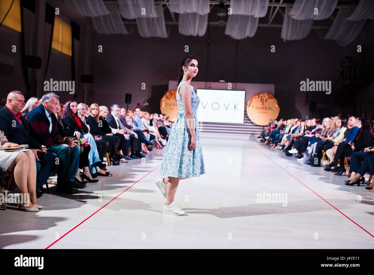 Ternopil, Ukraine - May 12, 2017: Fashion models wearing clothes ...