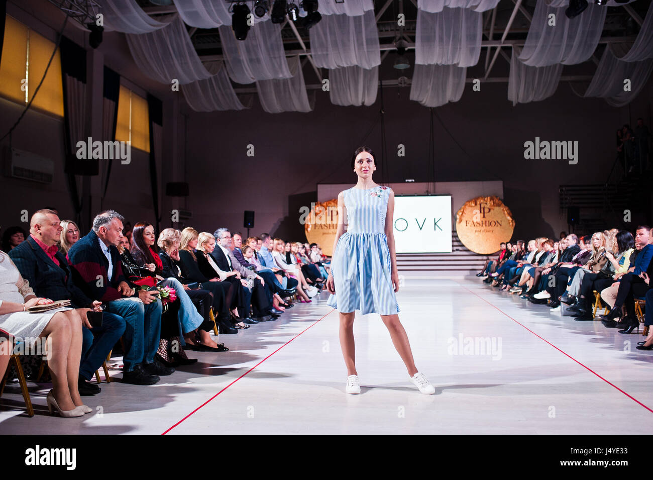 Ternopil, Ukraine - May 12, 2017: Fashion models wearing clothes ...
