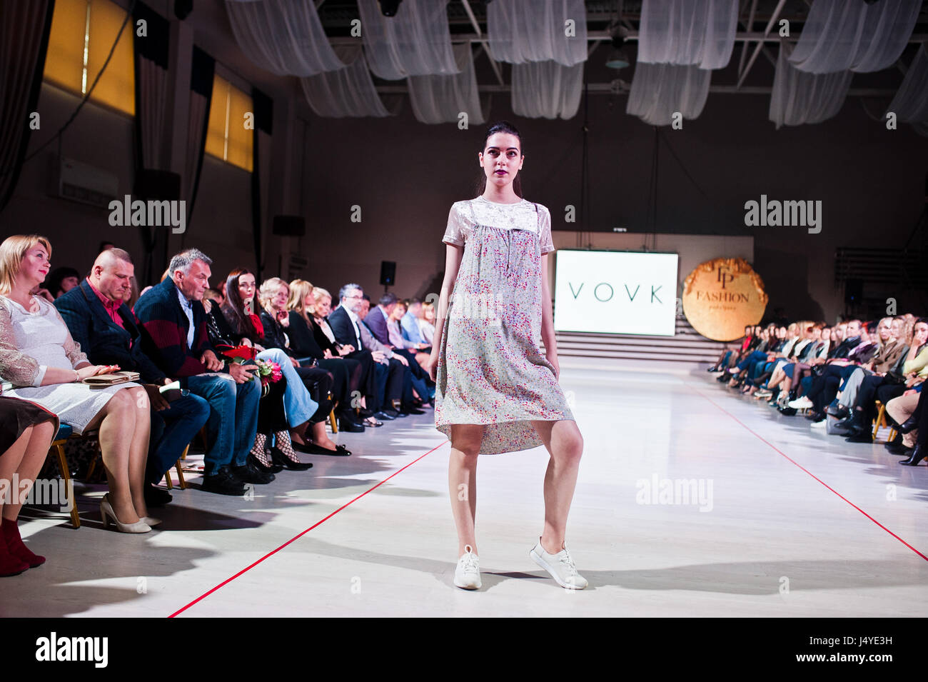 Ternopil, Ukraine - May 12, 2017: Fashion models wearing clothes ...