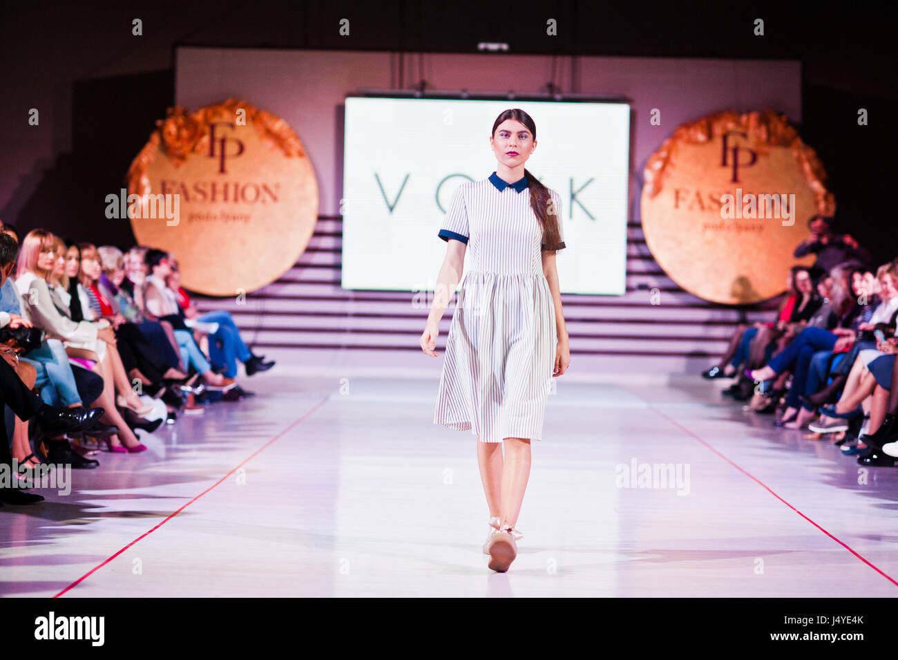 Ternopil, Ukraine - May 12, 2017: Fashion models wearing clothes ...