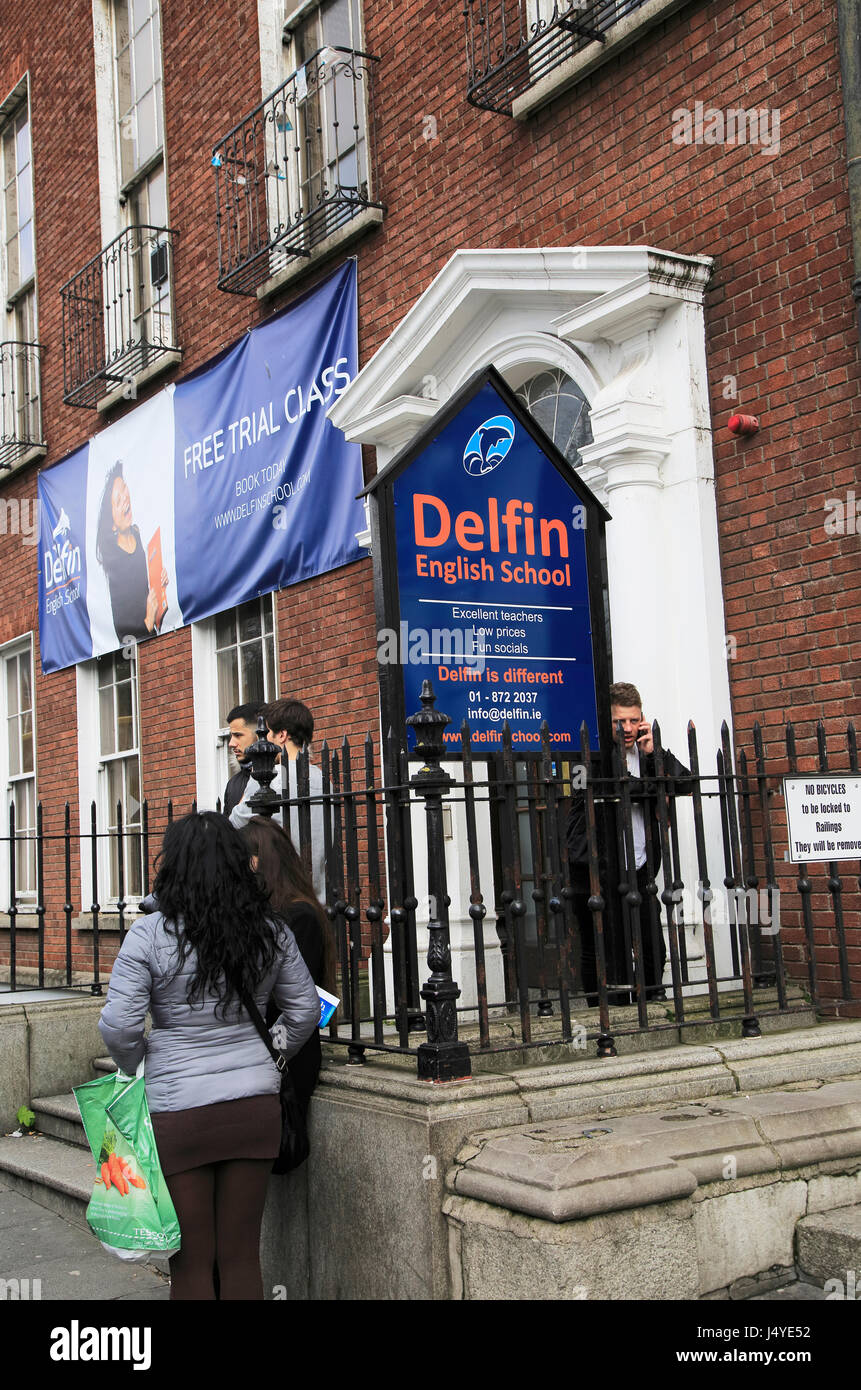 Delfin English school, city of Dublin, Ireland, Irish Republic Stock ...
