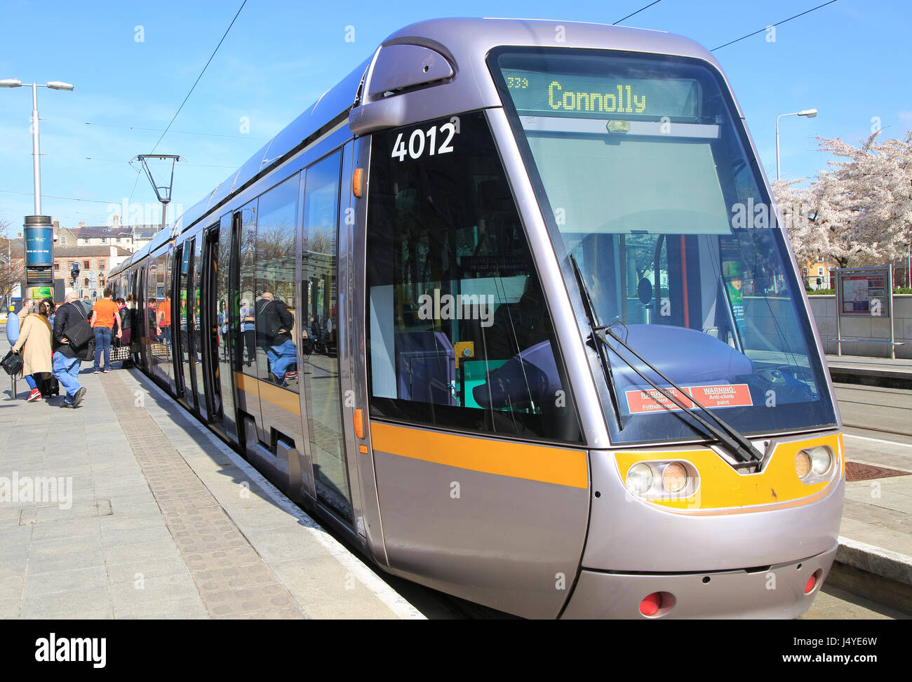 LUAS urban public transport light rail tram system, city of Dublin ...