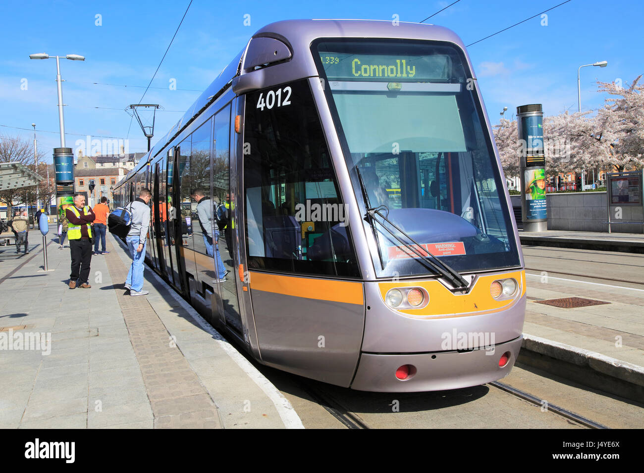 LUAS urban public transport light rail tram system, city of Dublin ...