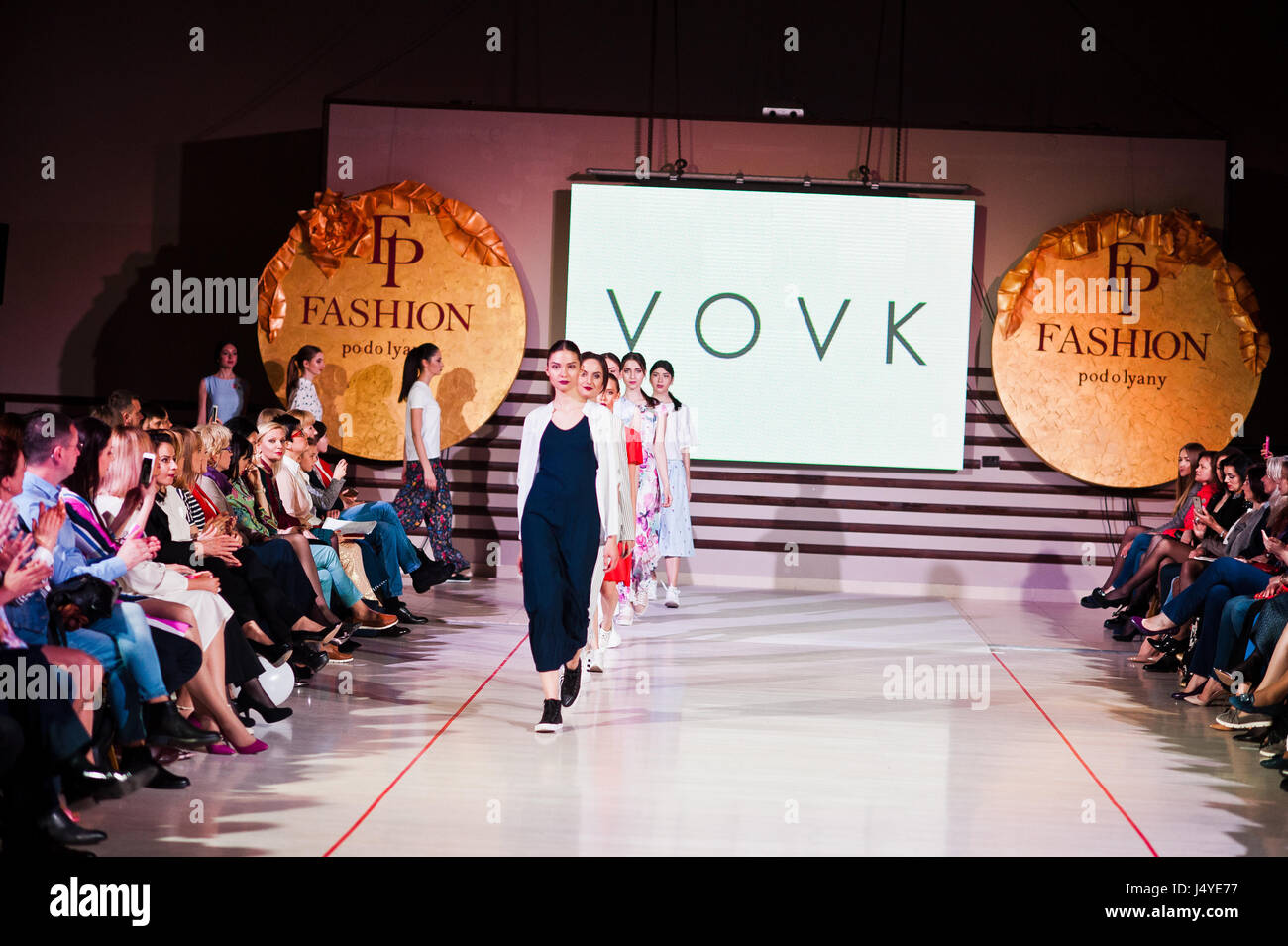 Ternopil, Ukraine - May 12, 2017: Fashion models wearing clothes ...