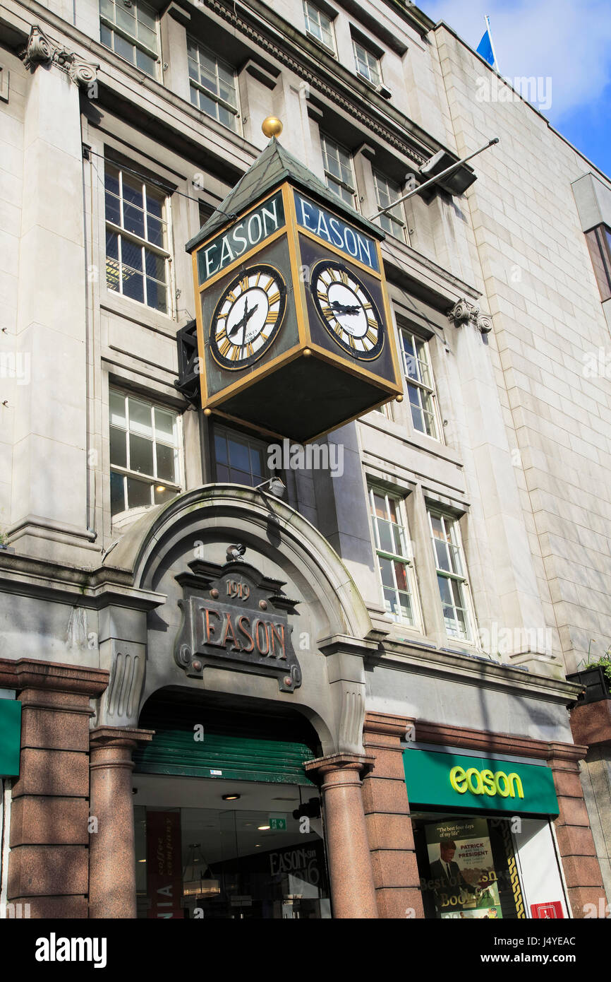 Eason shop clock, O'Connell street, city of Dublin, Ireland, Irish ...