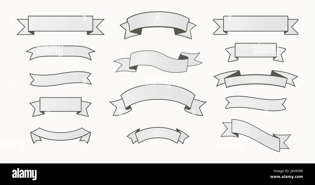 White ribbons in comics style Stock Vector Image & Art - Alamy