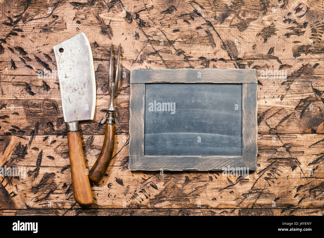 Vintage Meat cleaver Stock Photo - Alamy