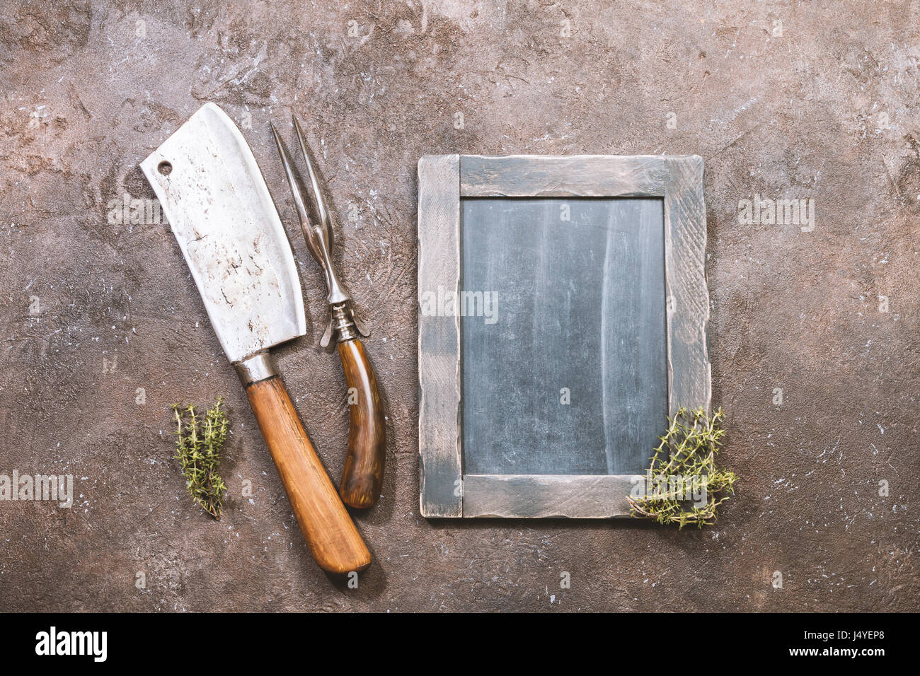 Vintage Meat cleaver Stock Photo - Alamy