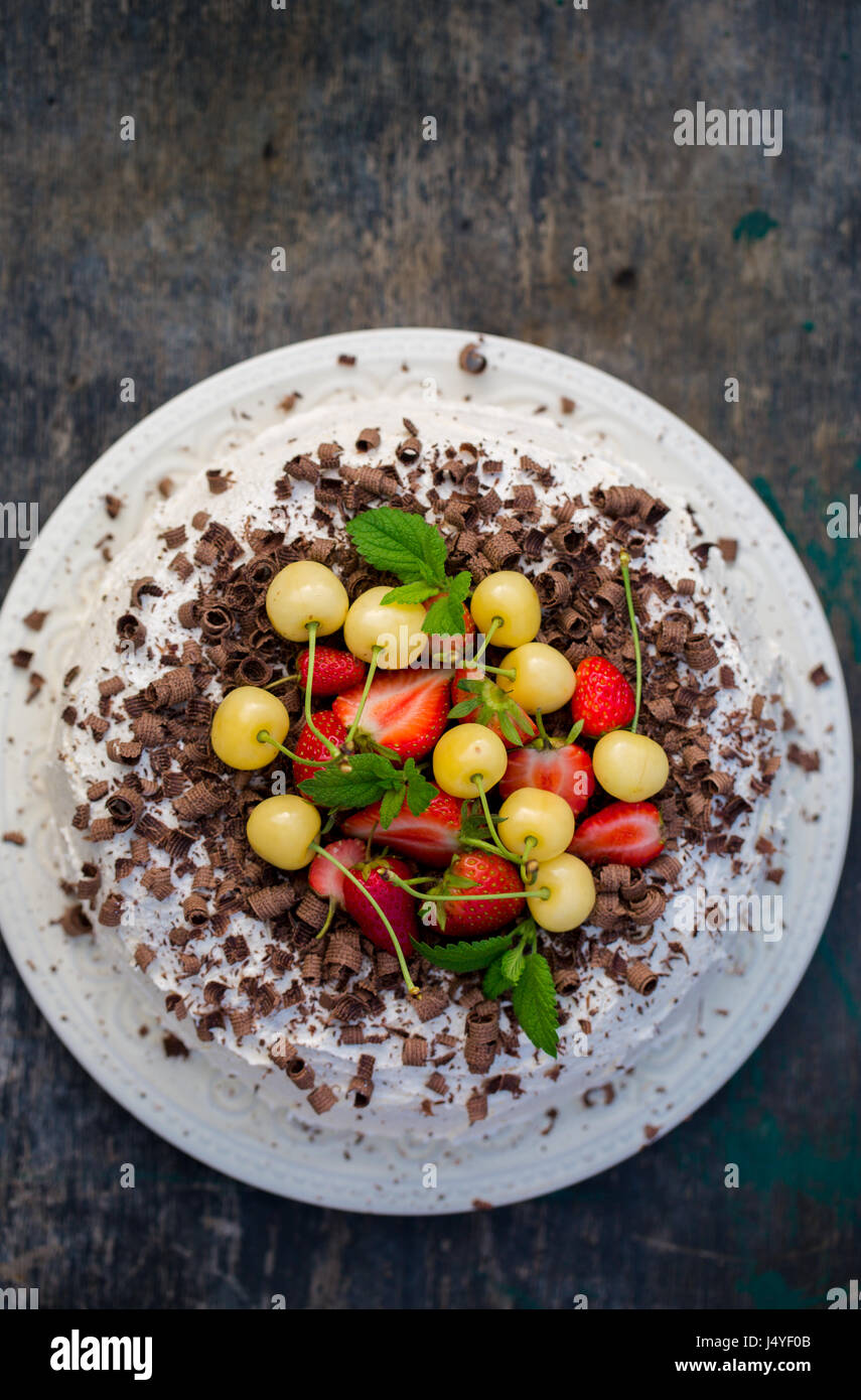 Cake. Top view Stock Photo - Alamy