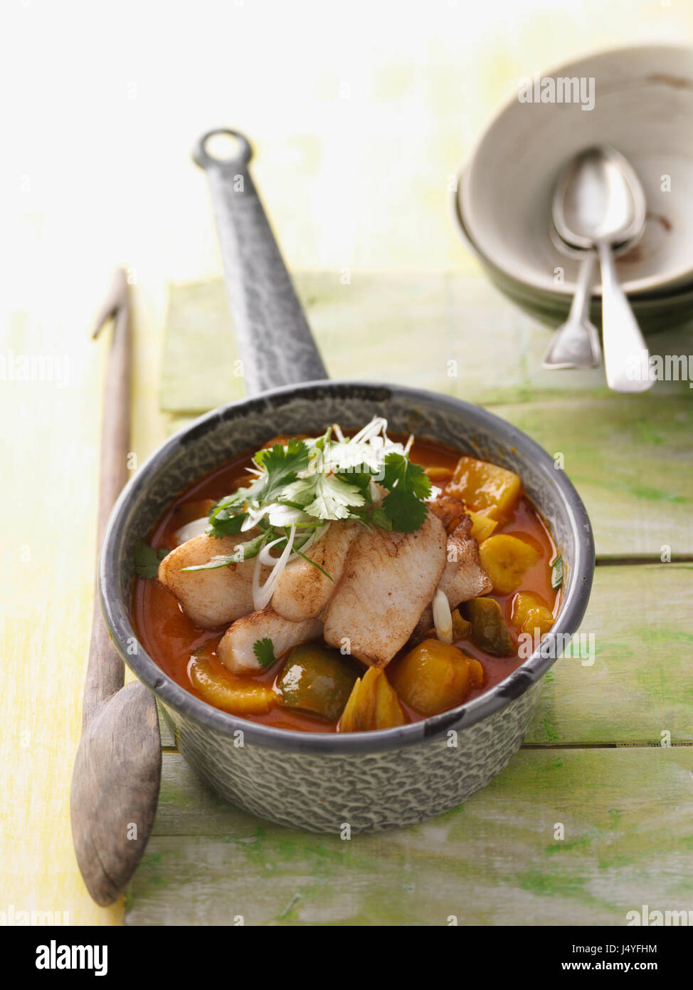 Curry stew with fish Stock Photo - Alamy