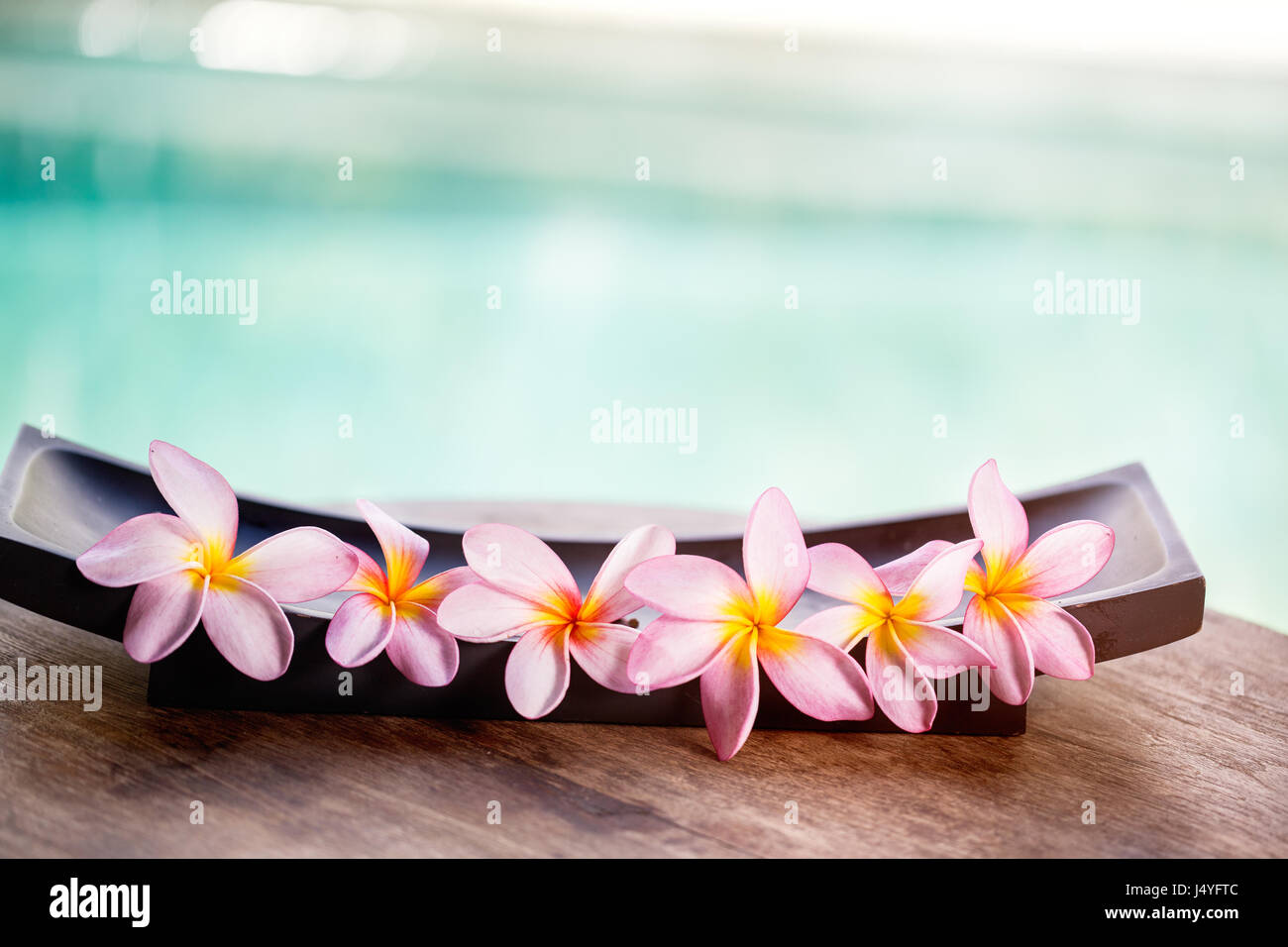 Tropical flower, spa background Stock Photo - Alamy