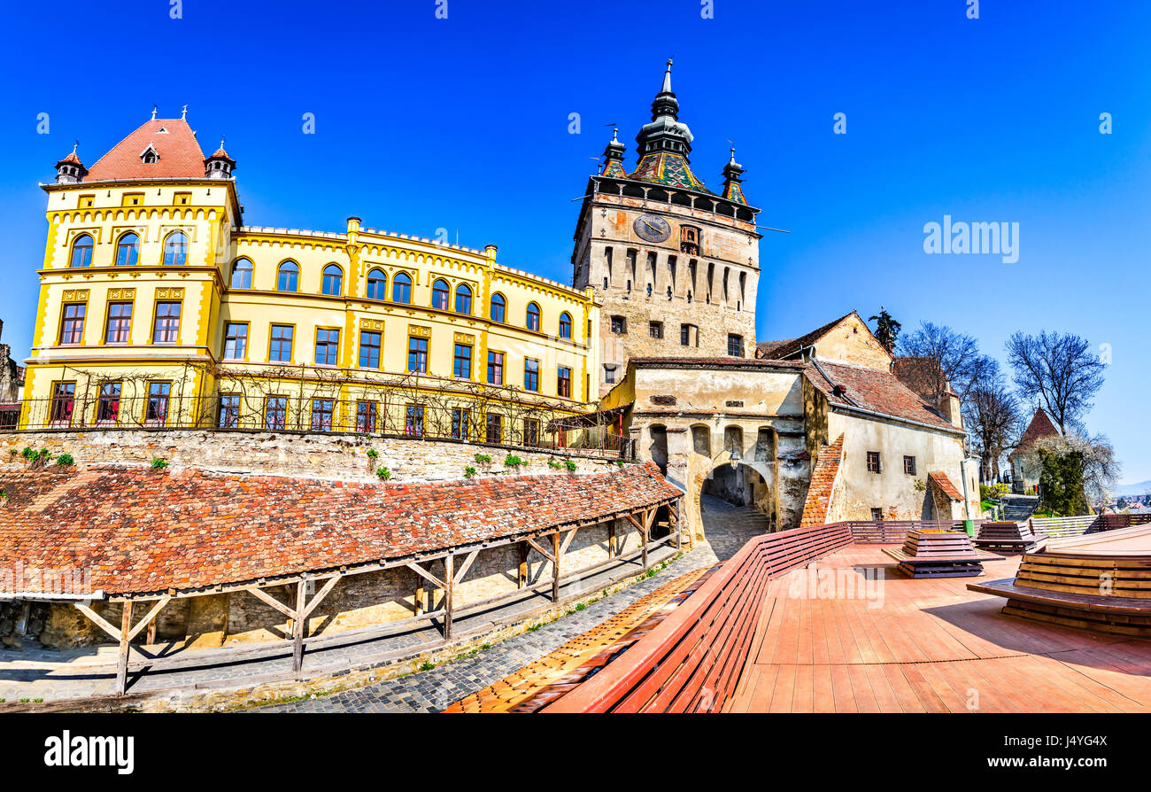 Sighisoara, Romania. Medieval citadel, located in the historic region ...