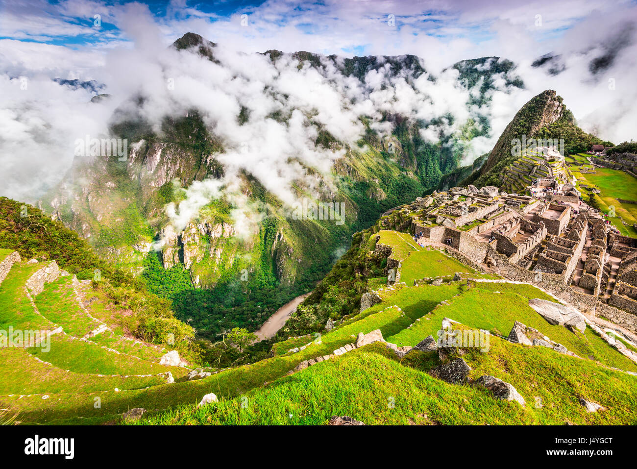 Machu Picchu, Peru - Ruins of Inca Empire city, in Cusco region ...