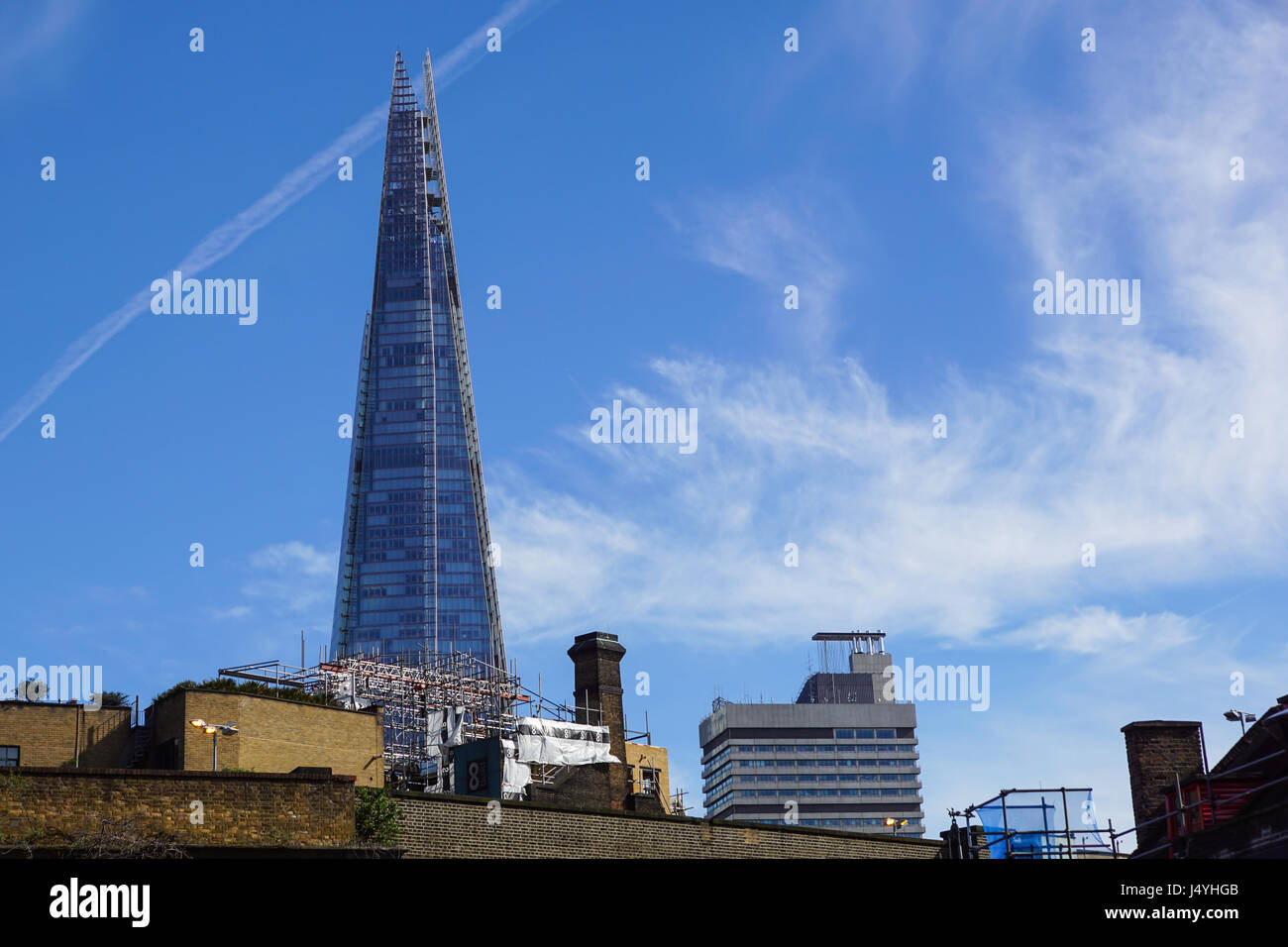 LONDON - APR 20 : The Shard building at sunset pictured on April 20th ...