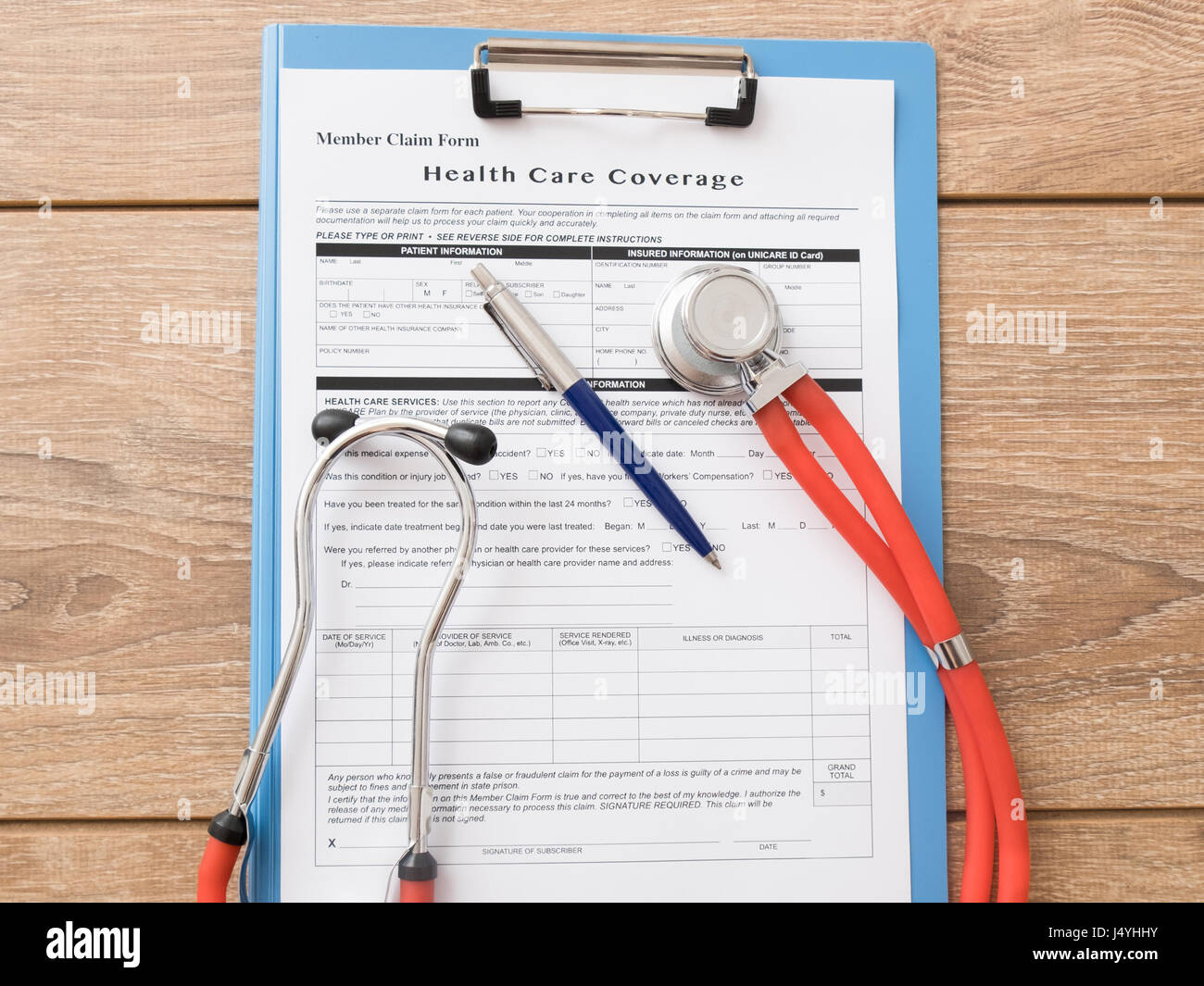 Health system paperwork hi-res stock photography and images - Alamy