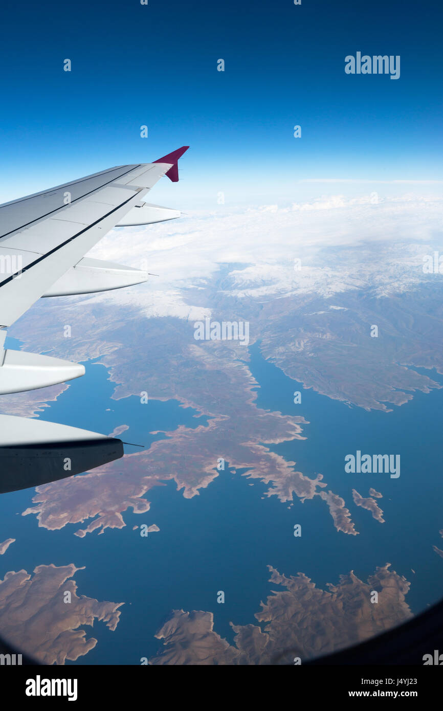 Nice aerial view from an airplane Stock Photo - Alamy