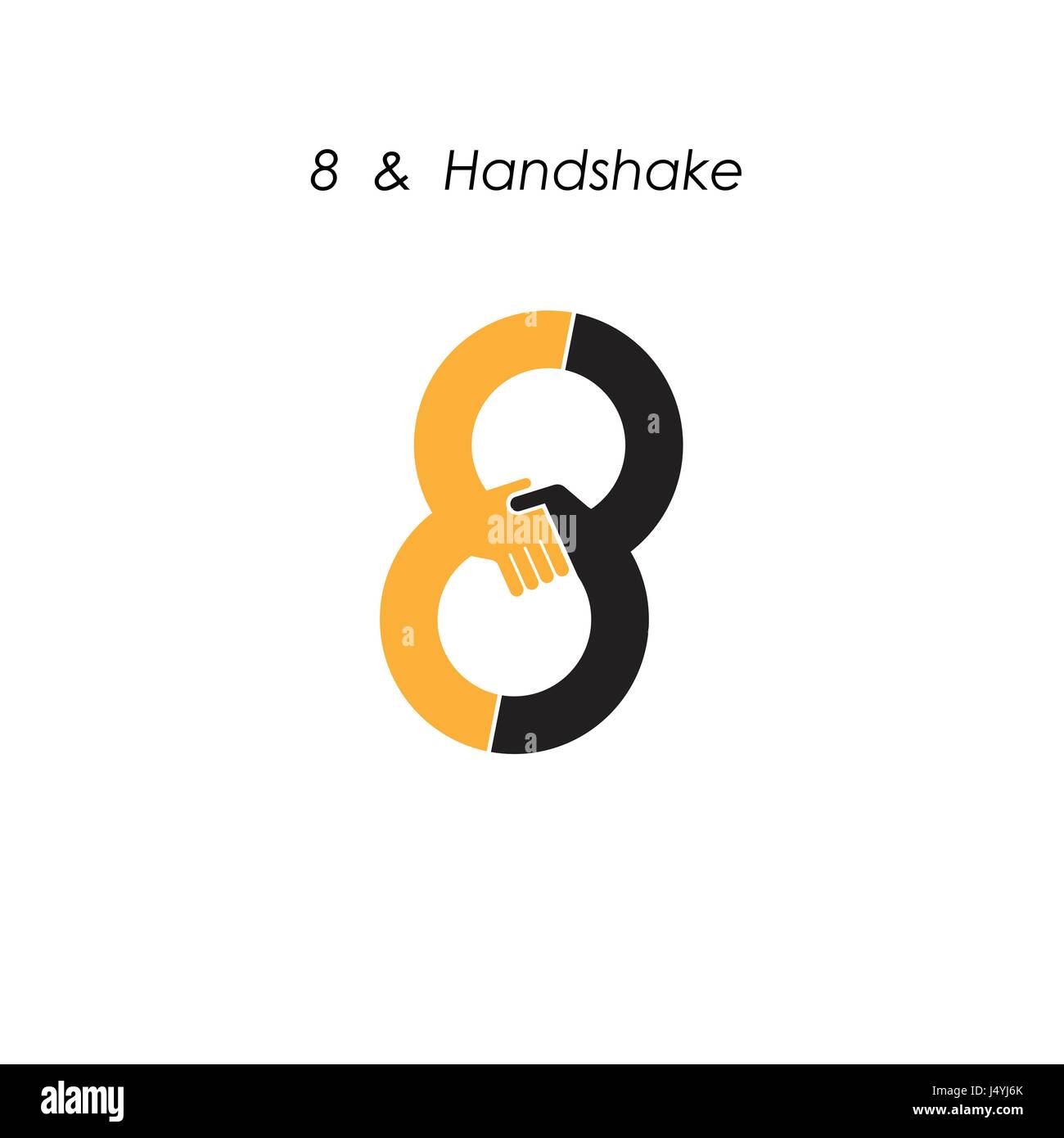 Creative 8- number icon abstract logo design vector template.Business ...