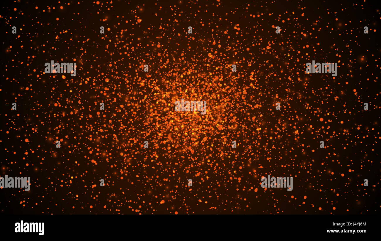 Hot particles abstract background Stock Photo - Alamy