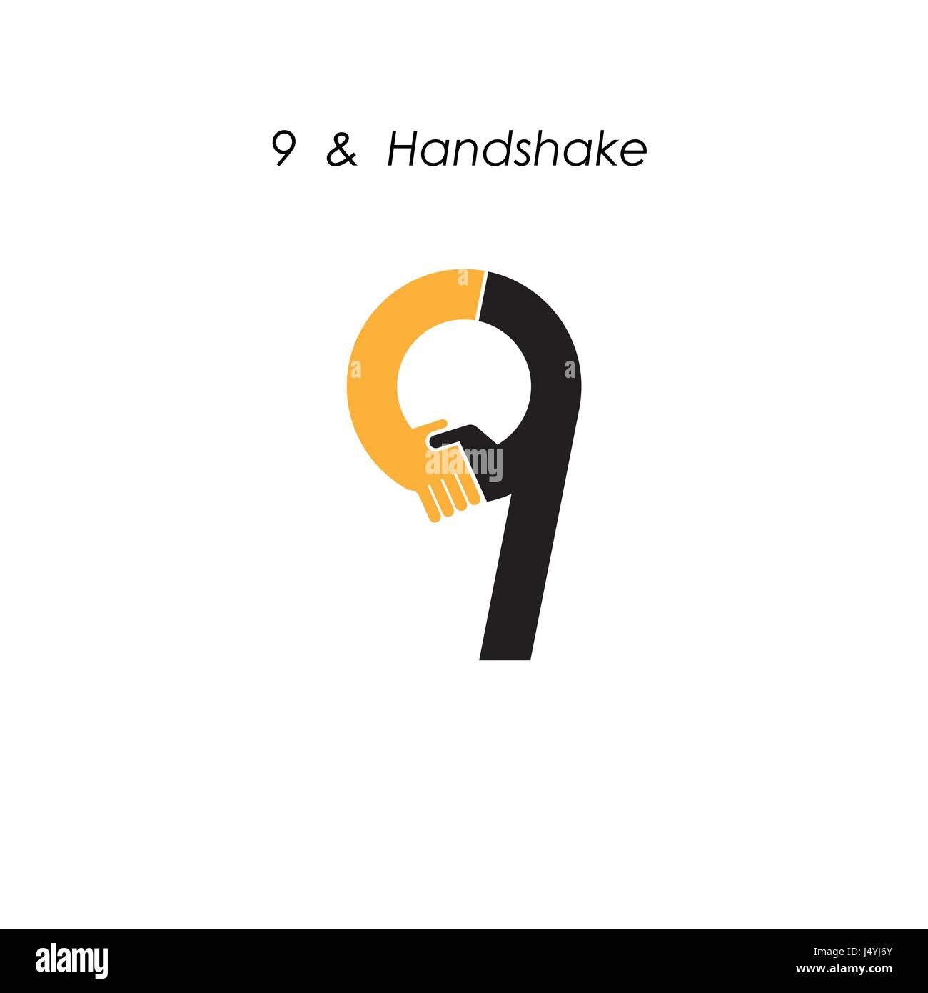 Creative 9- number icon abstract logo design vector template.Business ...
