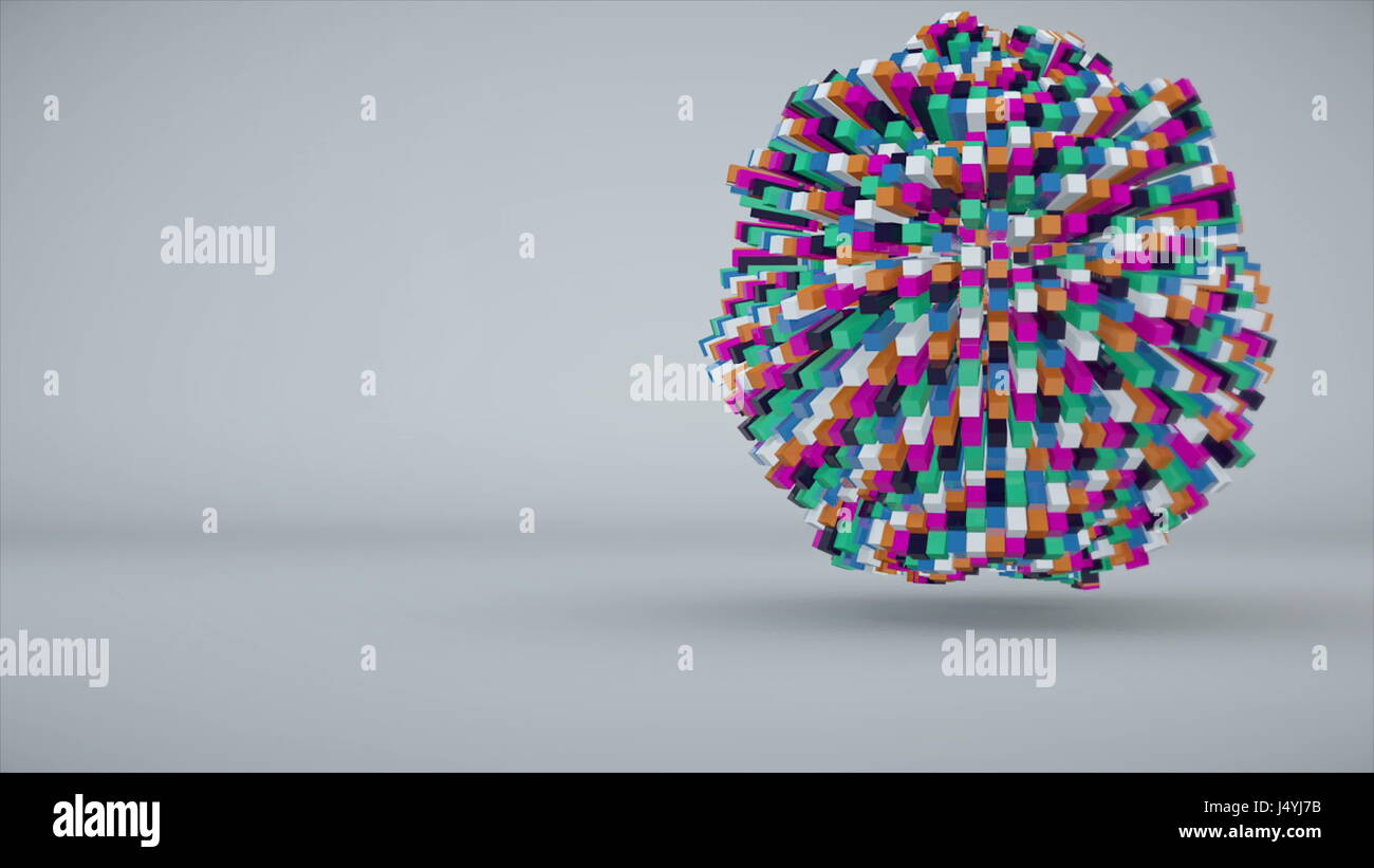 Colorful cubes making up the sphere Stock Photo - Alamy