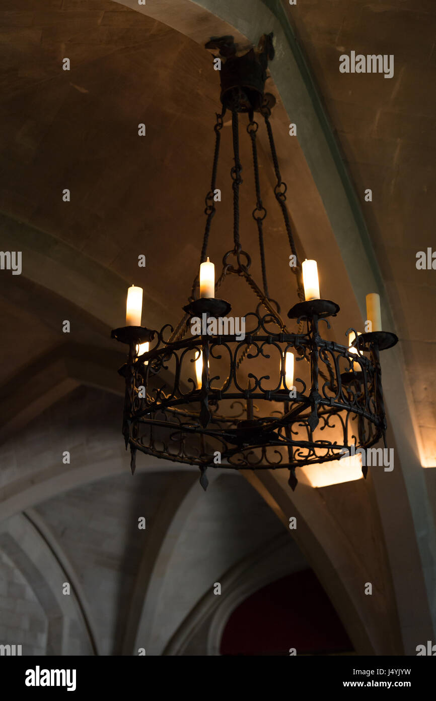 Old candelabra in vaulted hi-res stock photography and images - Alamy