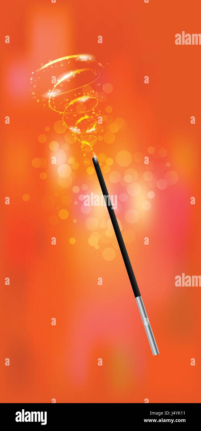 MAGIC WAND. WITCHCRAFT AND MAGIC. Vertical orientation of the sheet ...