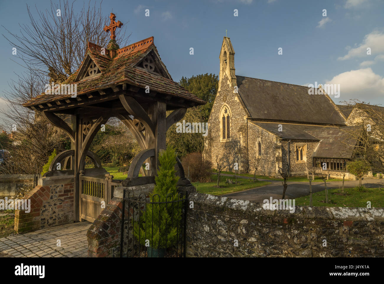 Cookham, UK - 13th March 2017: View of St John the Baptist Church ...