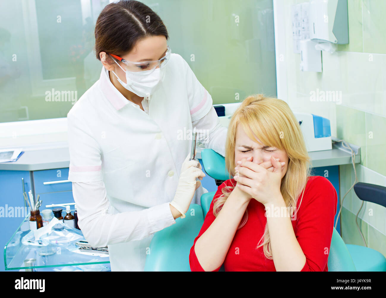 Closeup portrait terrified girl woman scared of needles, syringes ...