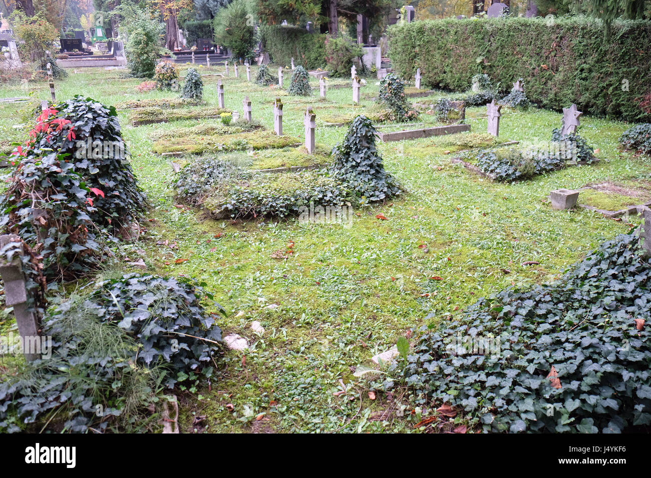 Jewish section of the cemetery at Mirogoj cemetery in Zagreb, Croatia ...