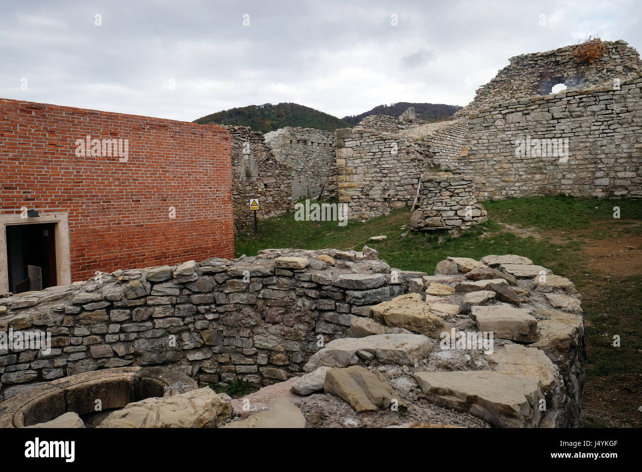 Medvedgrad castle in Nature Park Medvednica in Zagreb, Croatia on ...