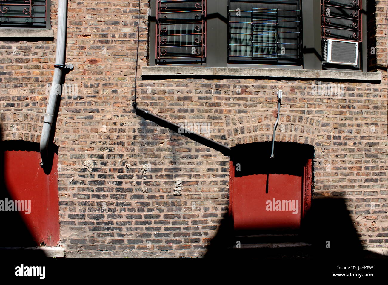 The back wall of an apartment building Stock Photo - Alamy