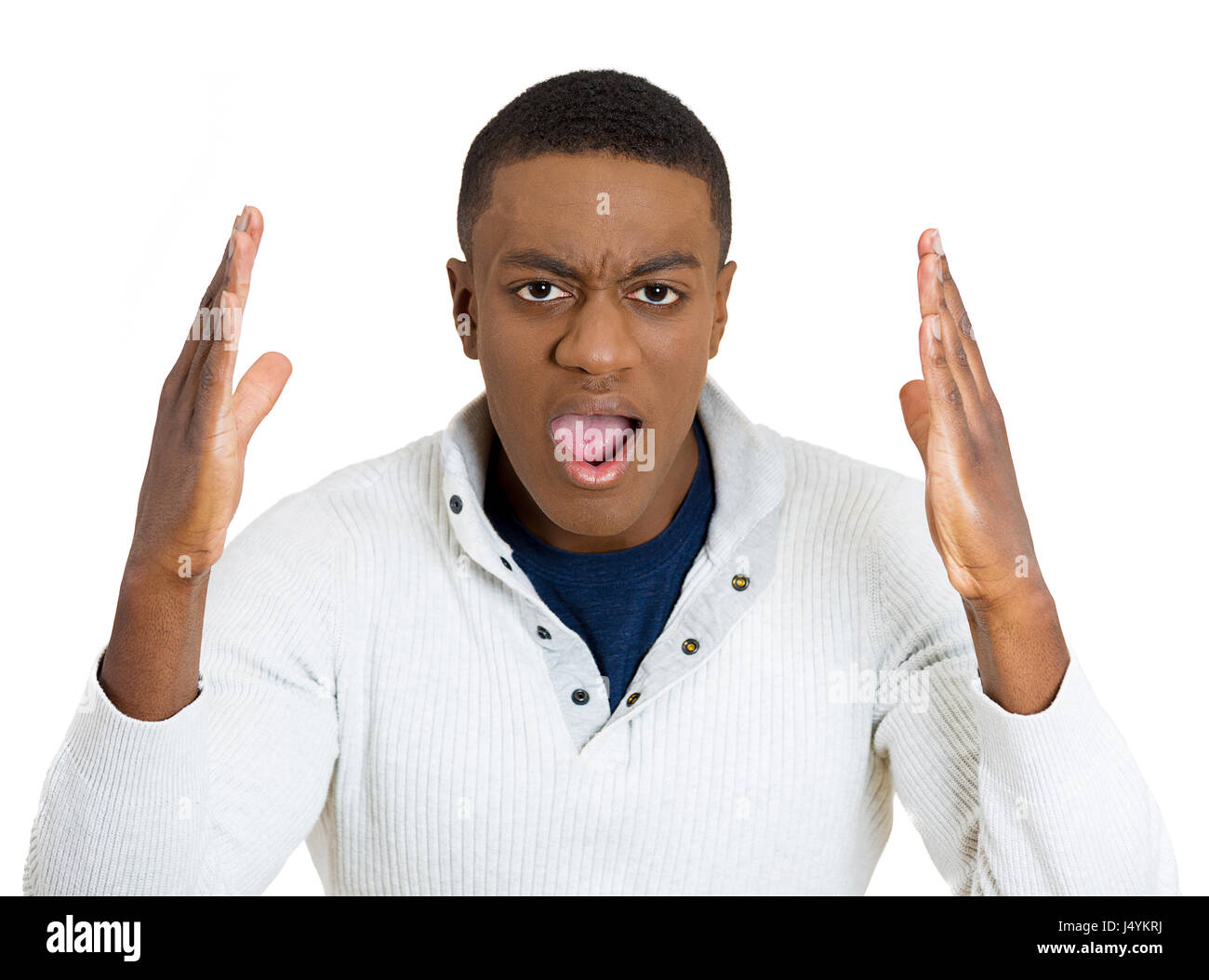 Closeup portrait bitter mad, displeased pissed off, angry grumpy man ...