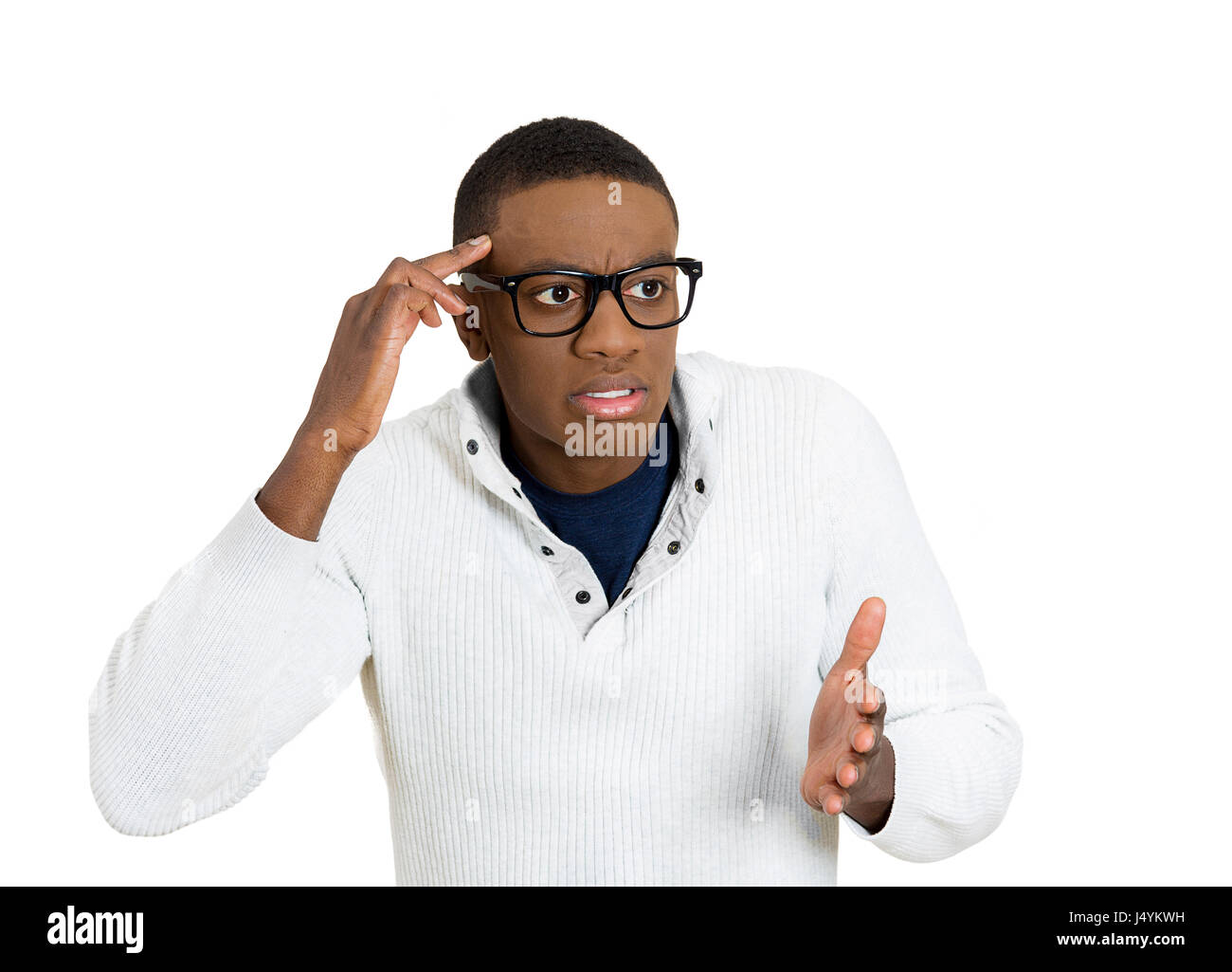 Black man thinking hard hi-res stock photography and images - Alamy