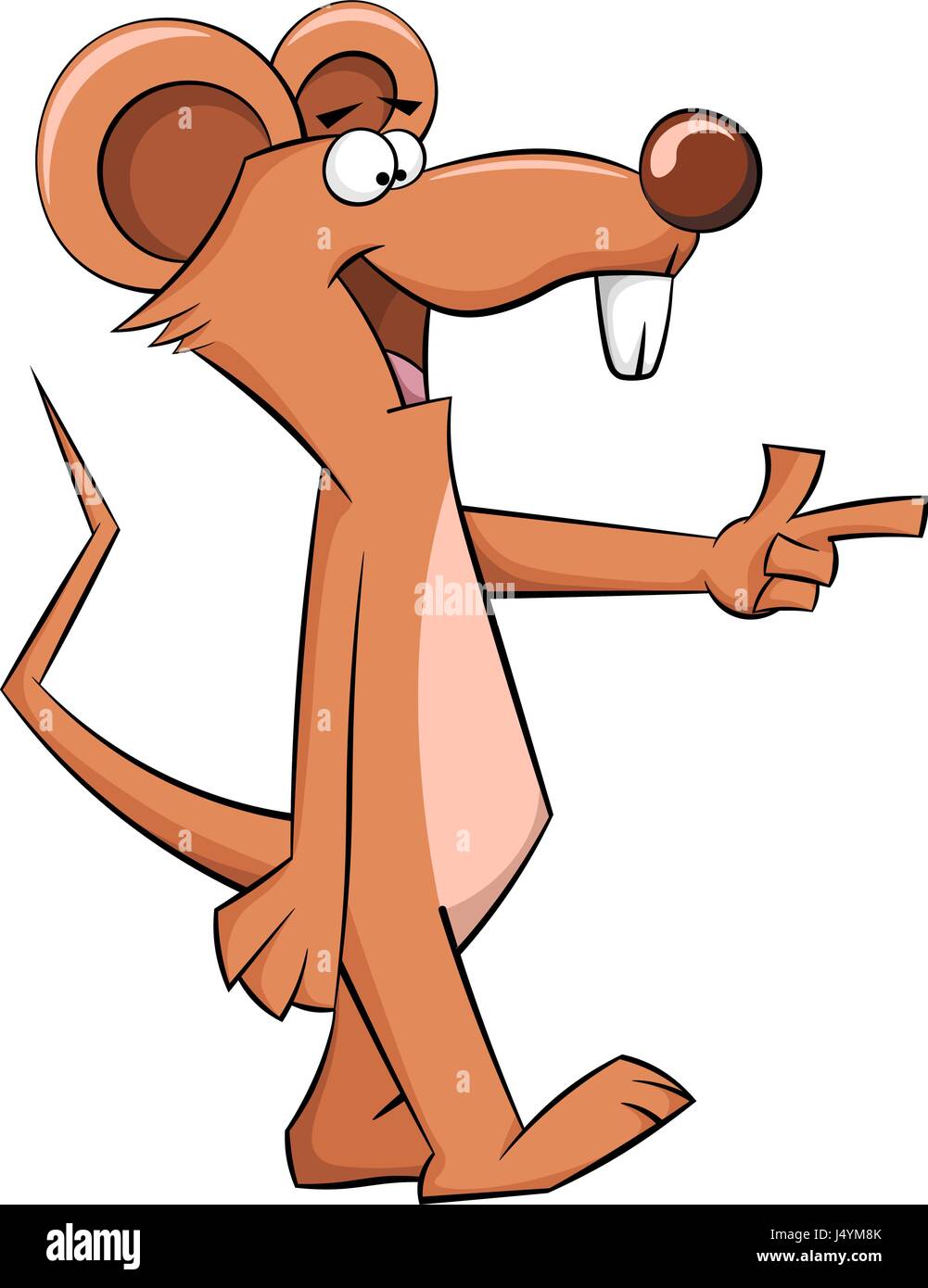 Brown funny mouse is pointing Stock Vector Image & Art - Alamy