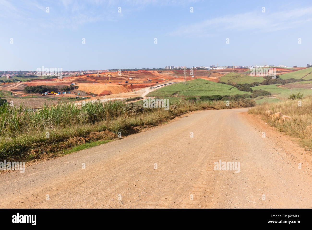 Industrial construction expansion into countryside sugarcane fields ...