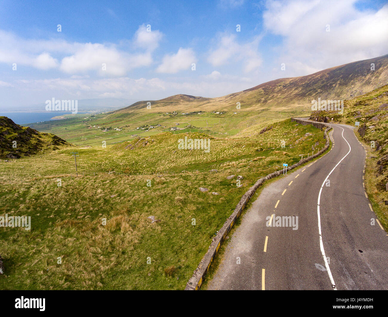 Birds Eye View Aerial Panorama view Killarney National Park on the Ring ...