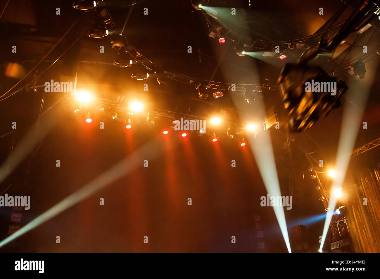 Performance of the musicians on the rock concert, filming for te Stock ...