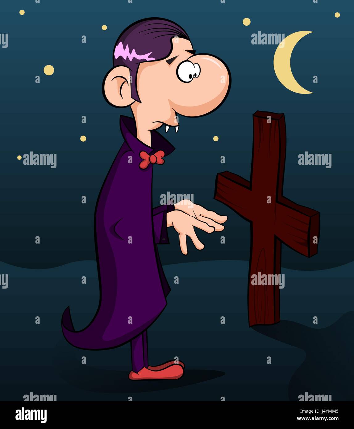 Cute vampire looks at a cross Stock Vector Image & Art - Alamy